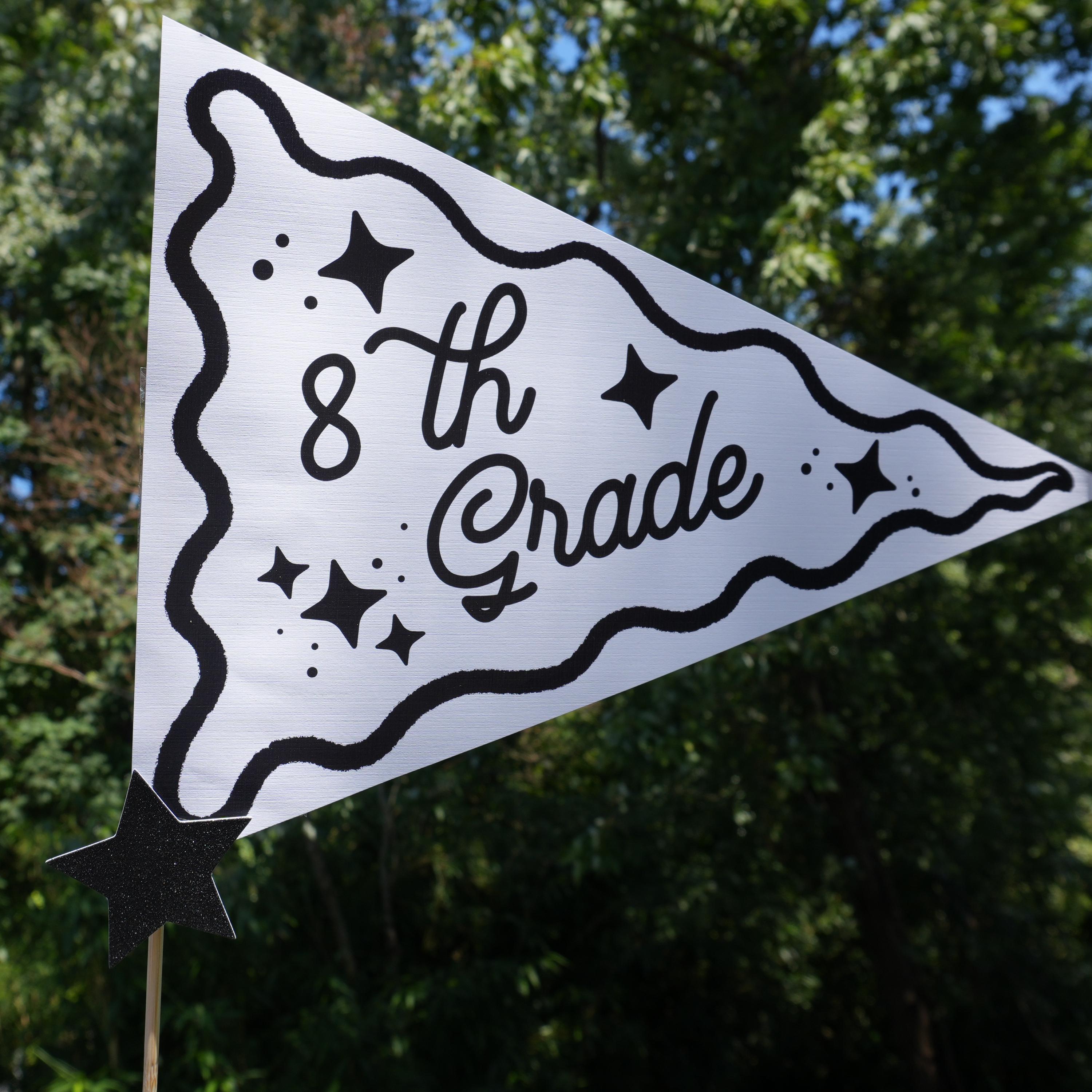 First Day of School Printable Flag (DIGITAL DOWNLOAD) *CHARCOAL* - Etsy