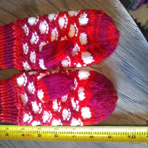 Red Mittens - Etsy