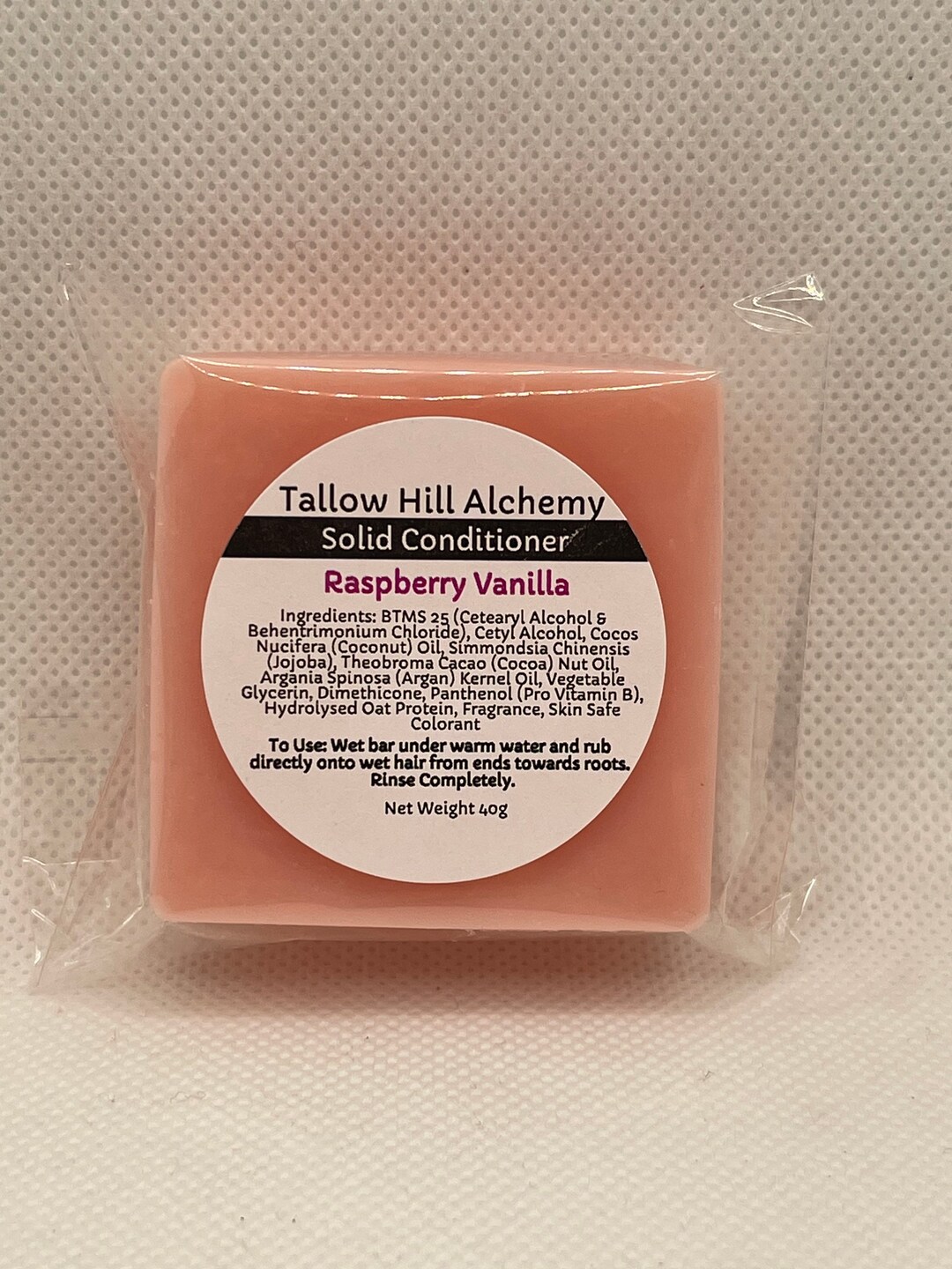 RASPBERRY VANILLA Solid Conditioner | VEGAN | Moisturizing Gentle Hair ...