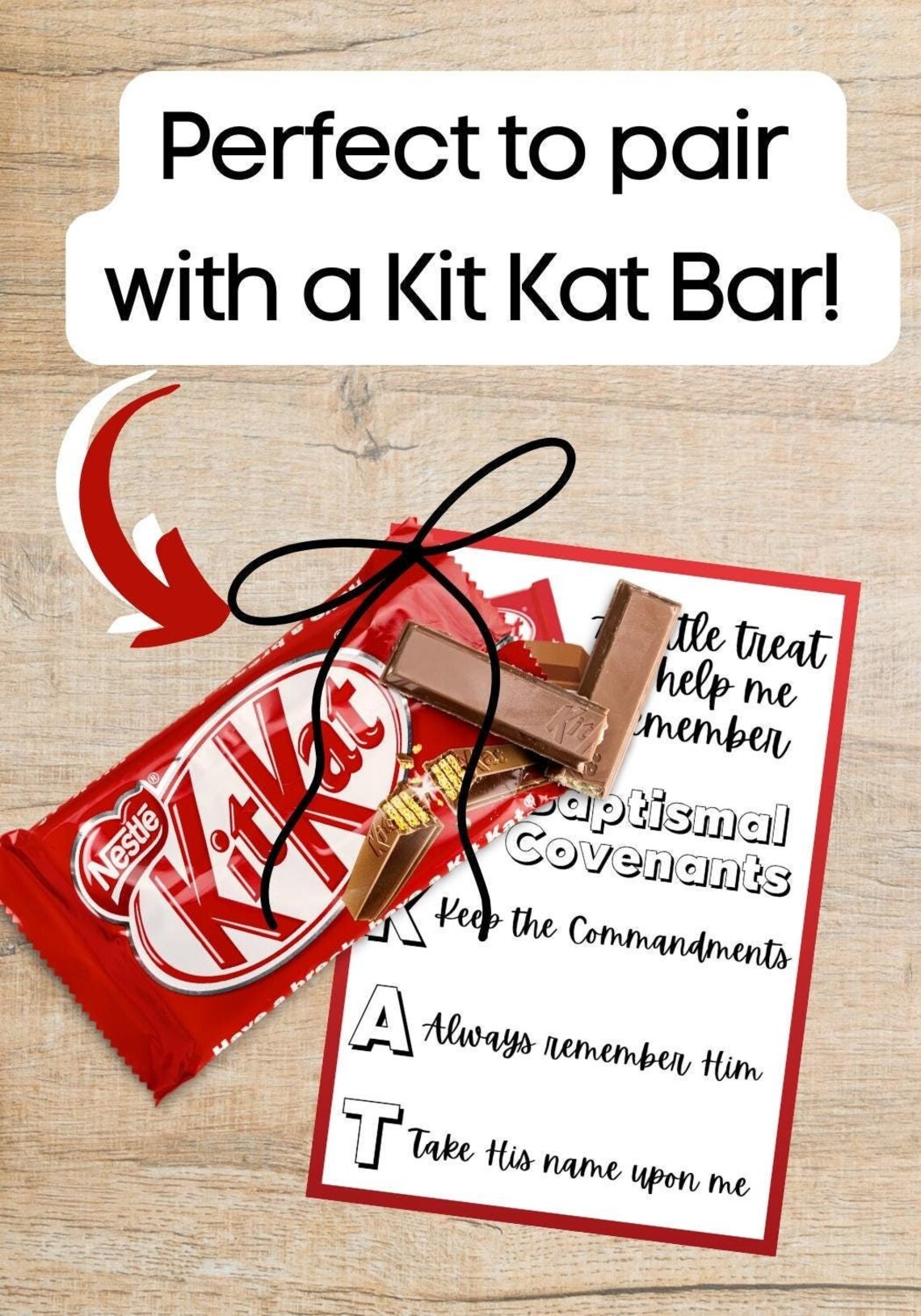Kit Kat Baptismal Covenant Tag - Etsy
