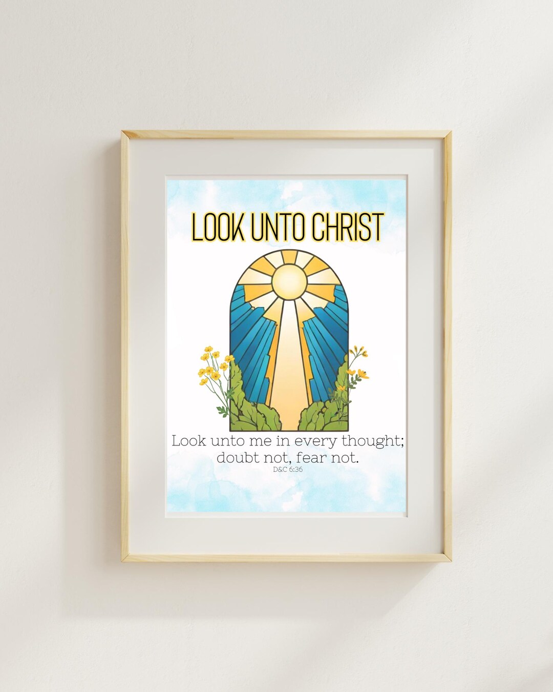 Look Unto Christ- Youth Theme 2025 Poster Print 16x20 Color Floral ...