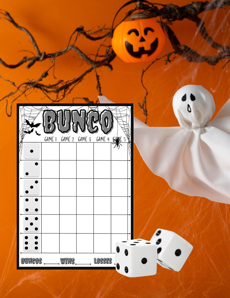 Halloween Bunco Cards - Etsy