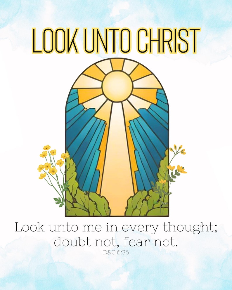Look Unto Christ- Youth Theme 2025 Poster Print 16x20 Color Floral ...
