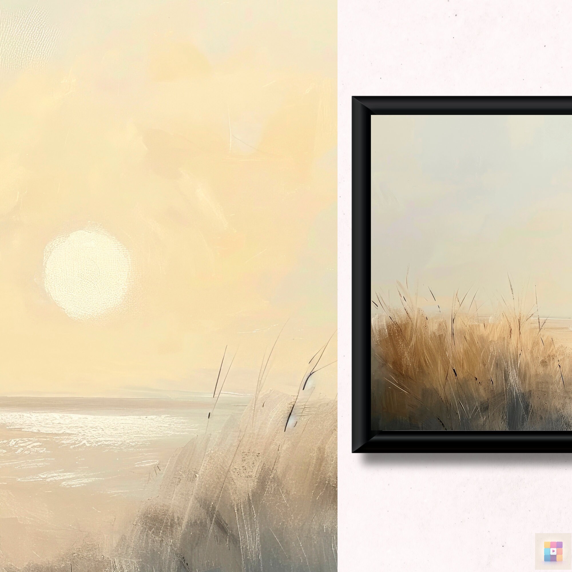 Samsung Frame Art | Coastal Serenity | Serene Beachscape | Minimalist ...