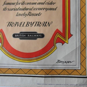 Original 1950s British Railways Devon Pictorial Map - Etsy