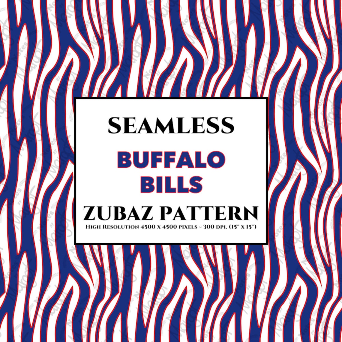 Buffalo Bills Zubaz Zebra Pattern SEAMLESS High Resolution Digital File ...