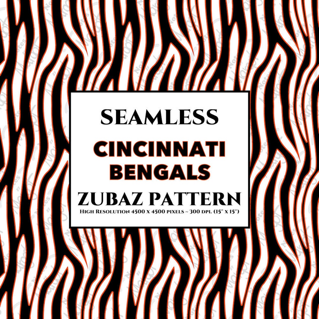 Cincinnati Bengals Zubaz Zebra Pattern SEAMLESS High Resolution Digital ...