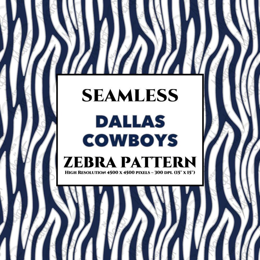 Dallas Cowboys-inspired SEAMLESS Zebra Pattern Digital File - High ...