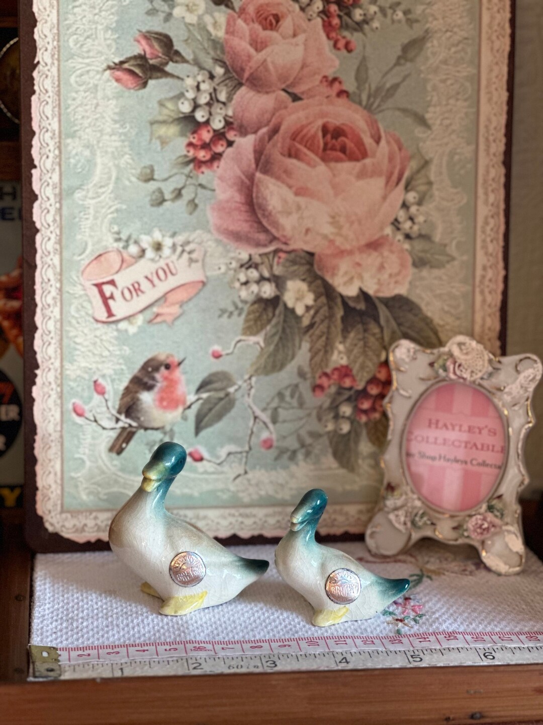 Duck Collectors Set of 2 Ceramic Bretby England Duck Figurines ...