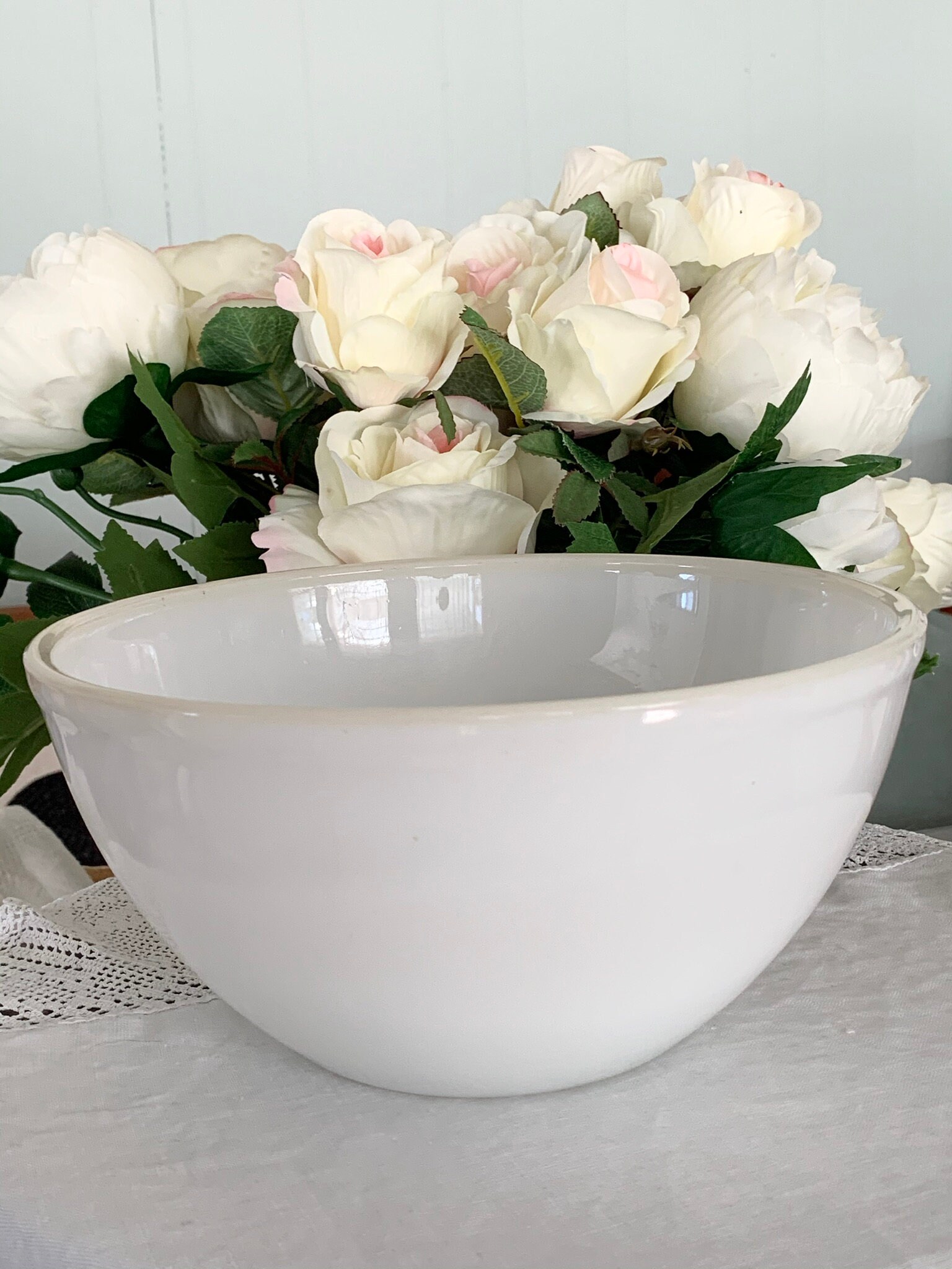 White Pyrex Bowl 7 Vintage Collectable | Etsy