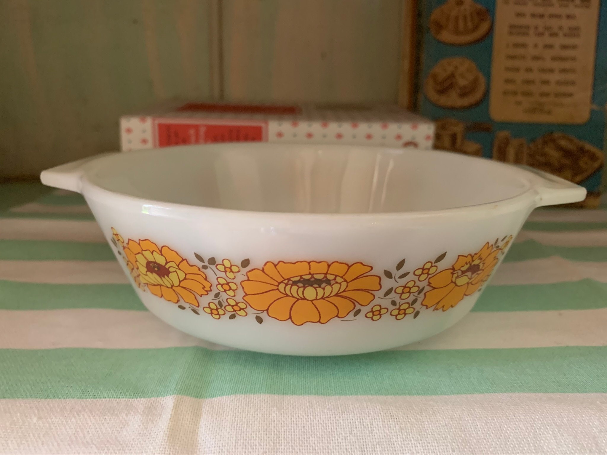 Orange Meadow or Retro Sun Flower Pyrex Jaj English Pyrex | Etsy