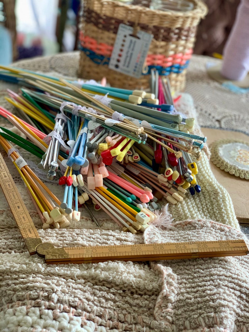 Vintage Knitting Needles Bundle of 4 Pairs Needles for - Etsy