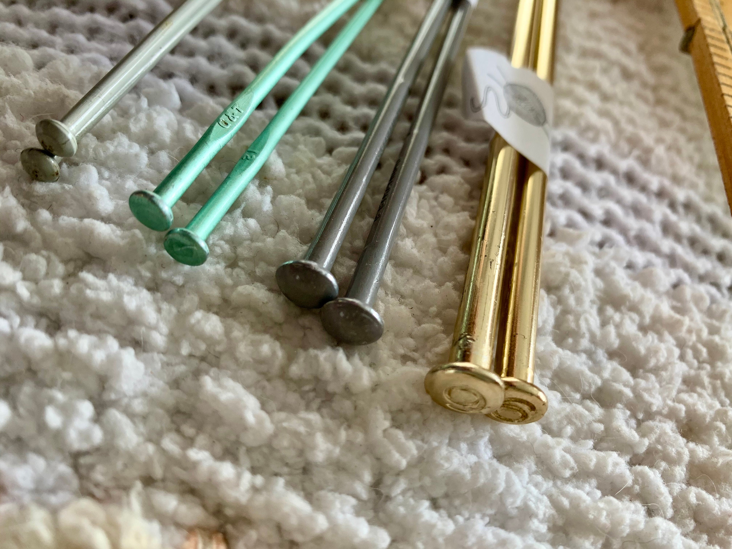 Craft Supplies & Tools Vintage Knitting Needles Rainbow Colours 79 ...