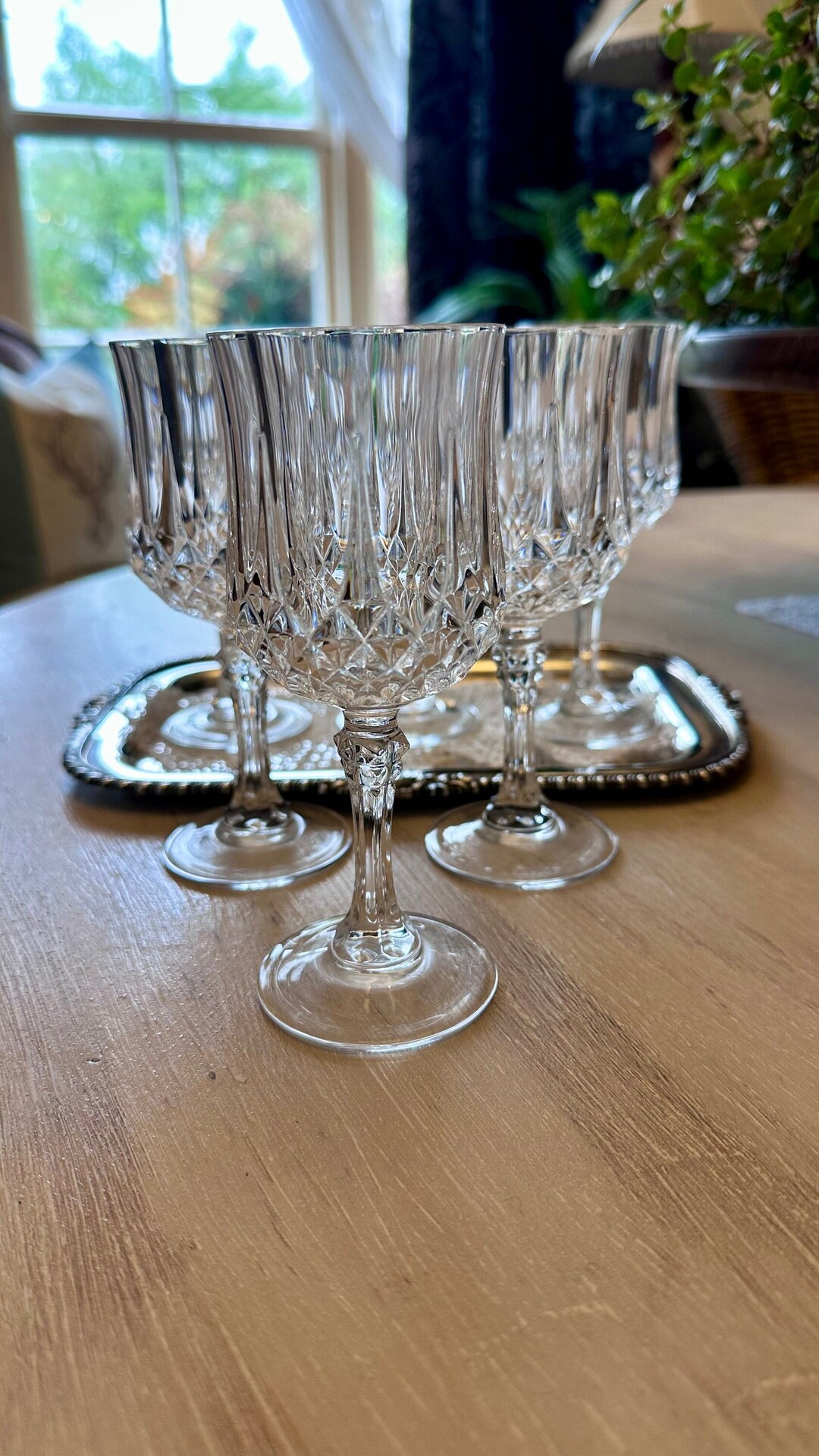 Cristal D'arques - Durand France- Long-champ Crystal White Wine Glasses ...