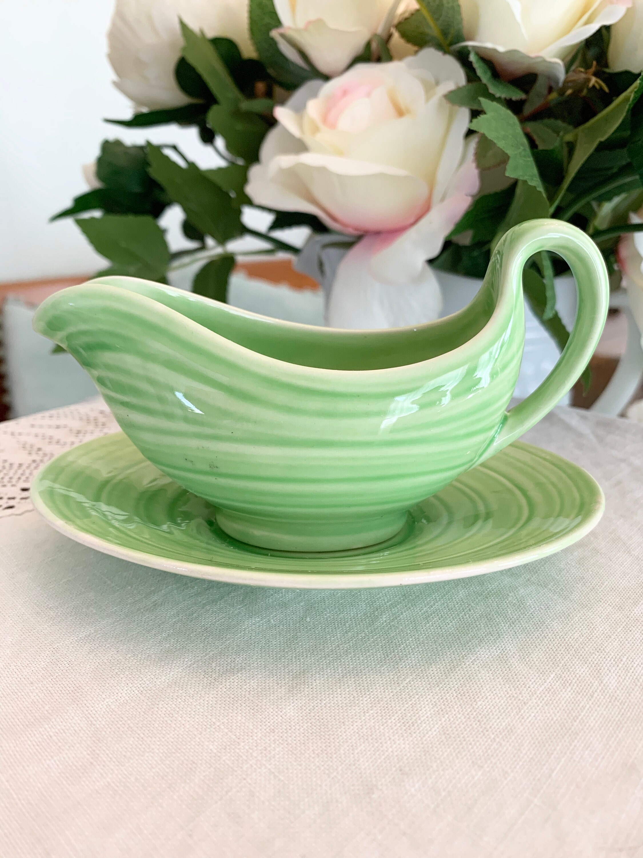 Stunning Salad Dressing Jug and Saucer Crown Ducal Drip - Etsy