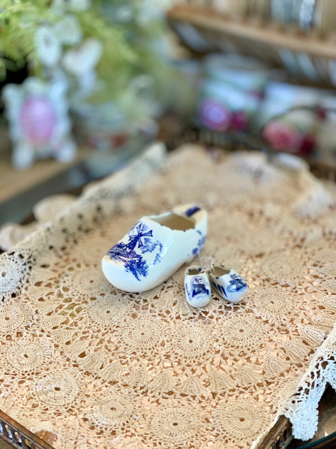 3 Delft Clogs - Blue and White Delft Clogs - Dutch Clogs - Holland ...