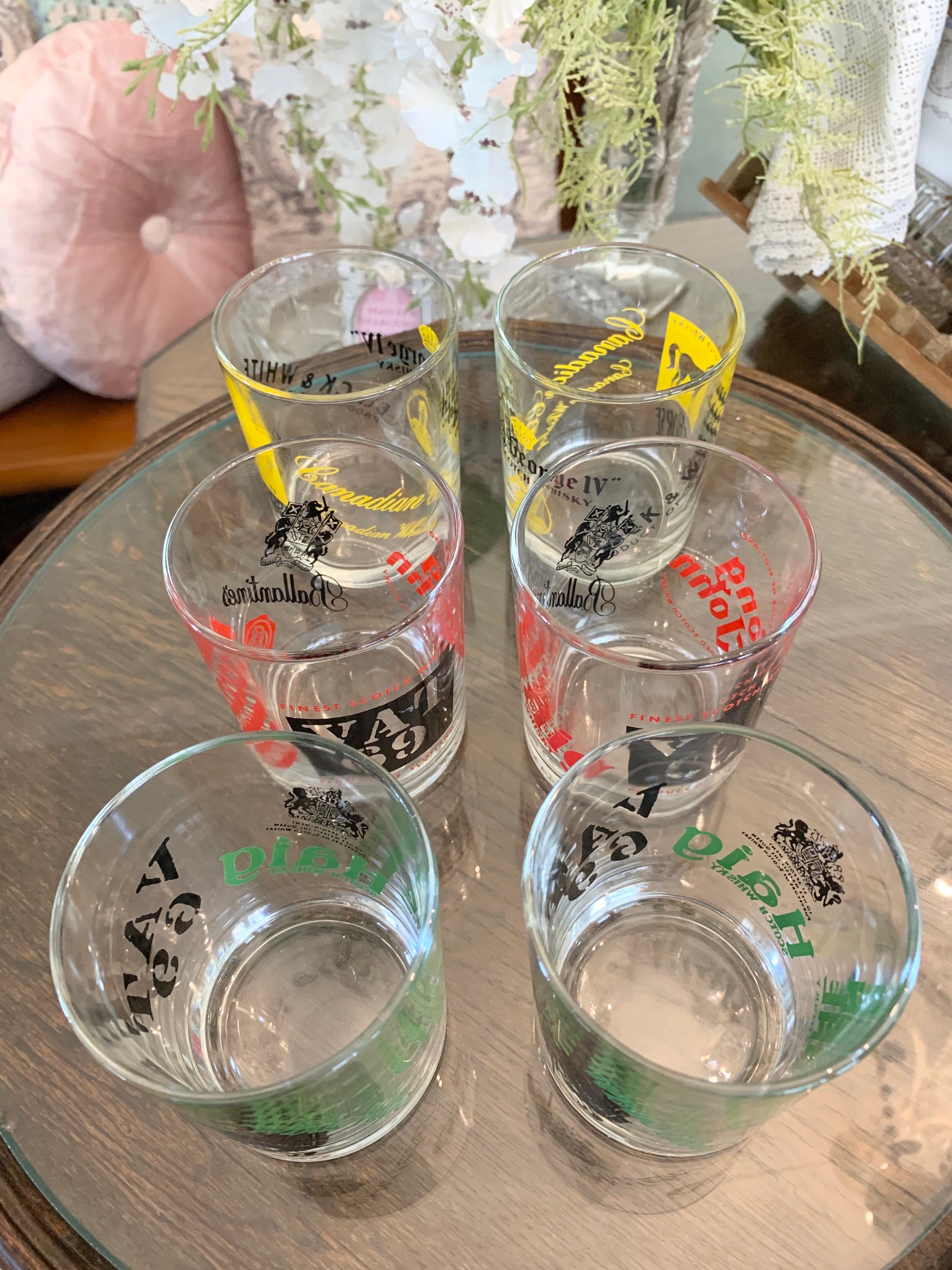 Set of 6 Spirit Glasses Spirit Logo Vintage Collectable - Etsy