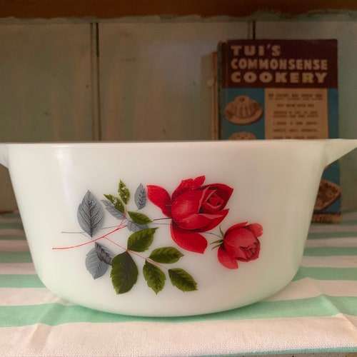 Jaj Pyrex Brio Rose Casserole Bowl 1960s 509 2 Pint | Etsy