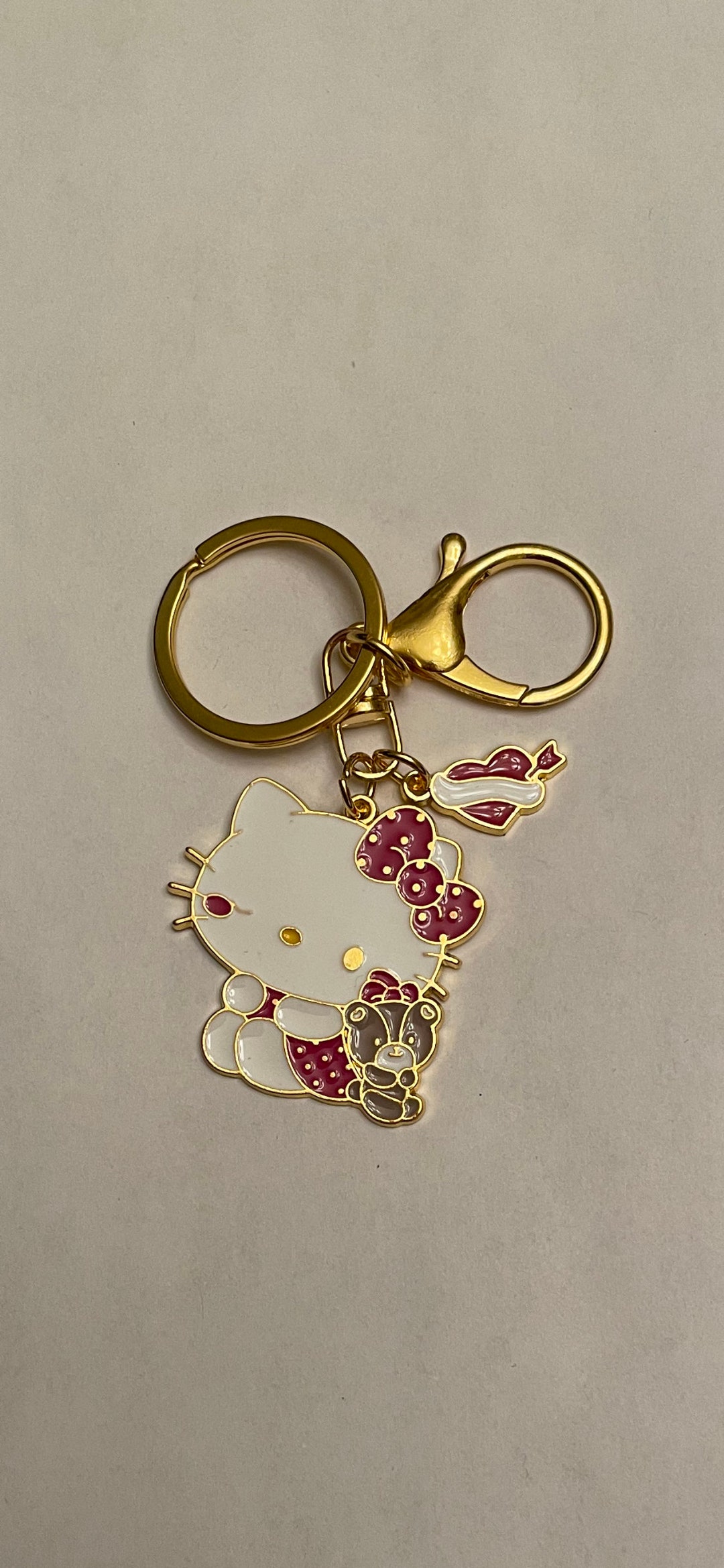 Hello Kitty Keychain - Etsy