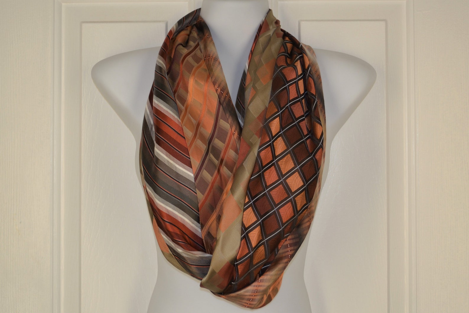Tan Infinity Scarf From Neckties - Etsy
