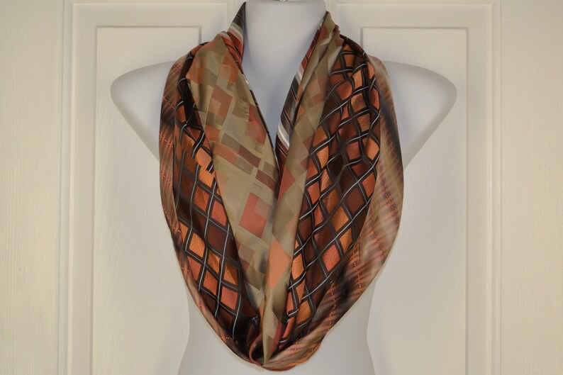 Tan Infinity Scarf From Neckties - Etsy