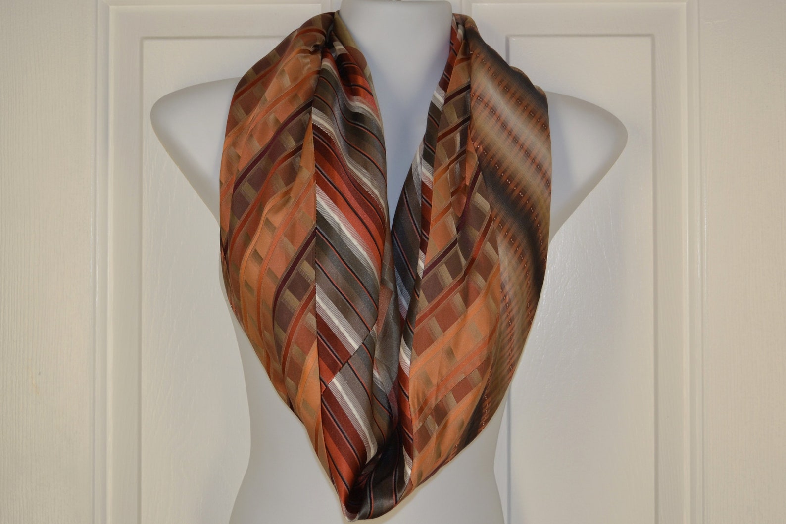 Tan Infinity Scarf From Neckties - Etsy