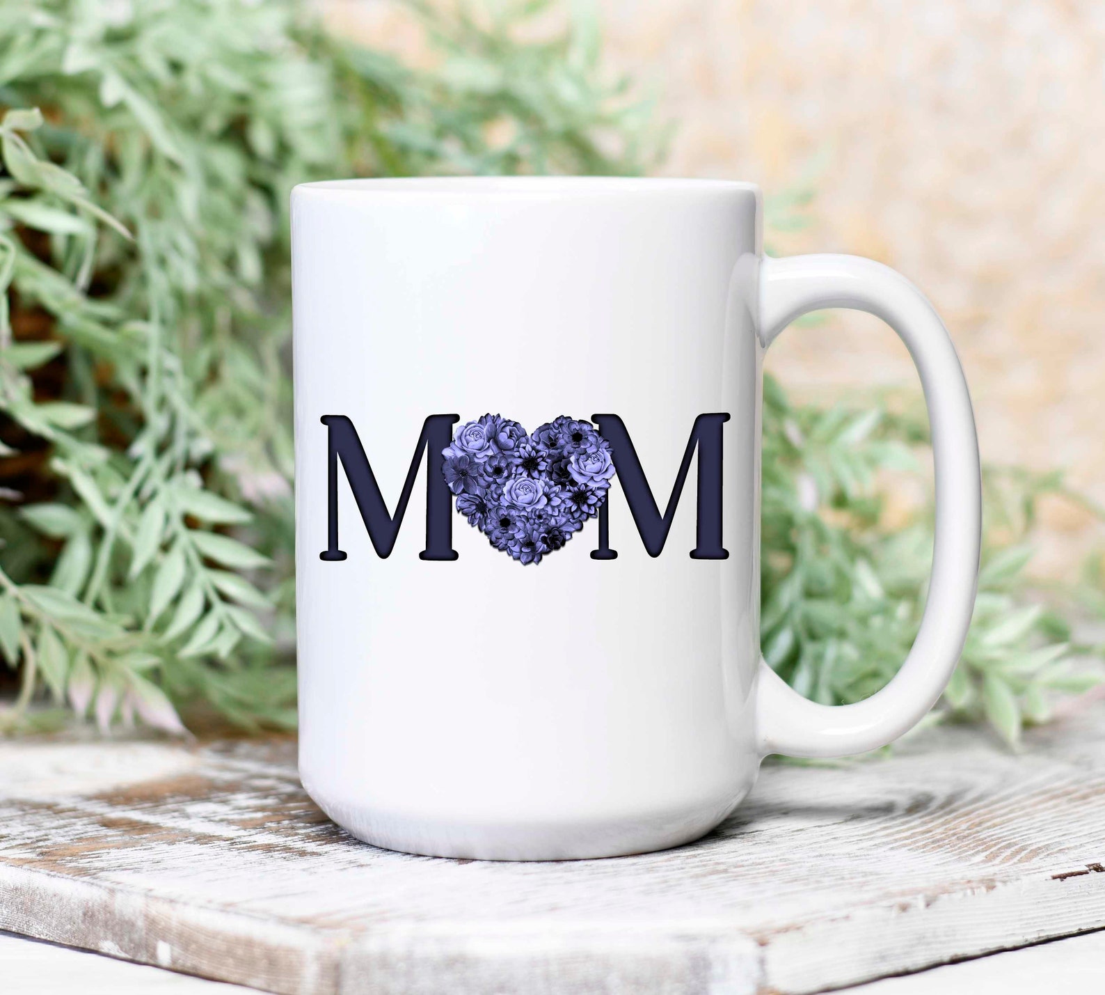 Floral Mom Mug 15 Oz Cup Gift for Her Mother's Day - Etsy