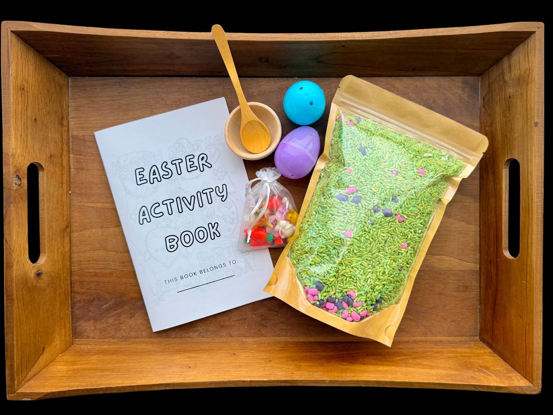 Easter Sensory Bin Play Kit and Activity Book - Etsy