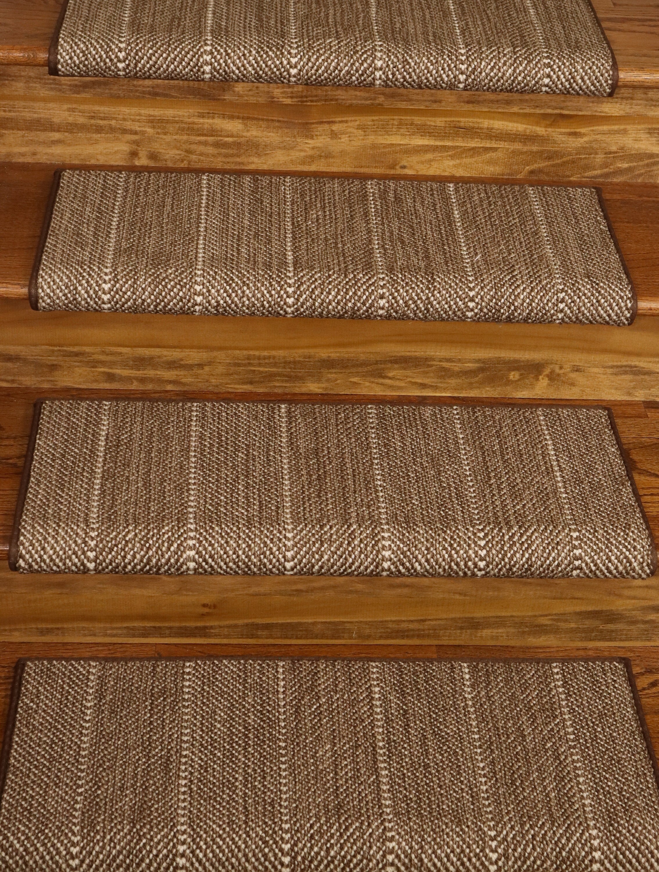 Padded Wool Carpet Stair Tread HERRINGBONE carob - Etsy