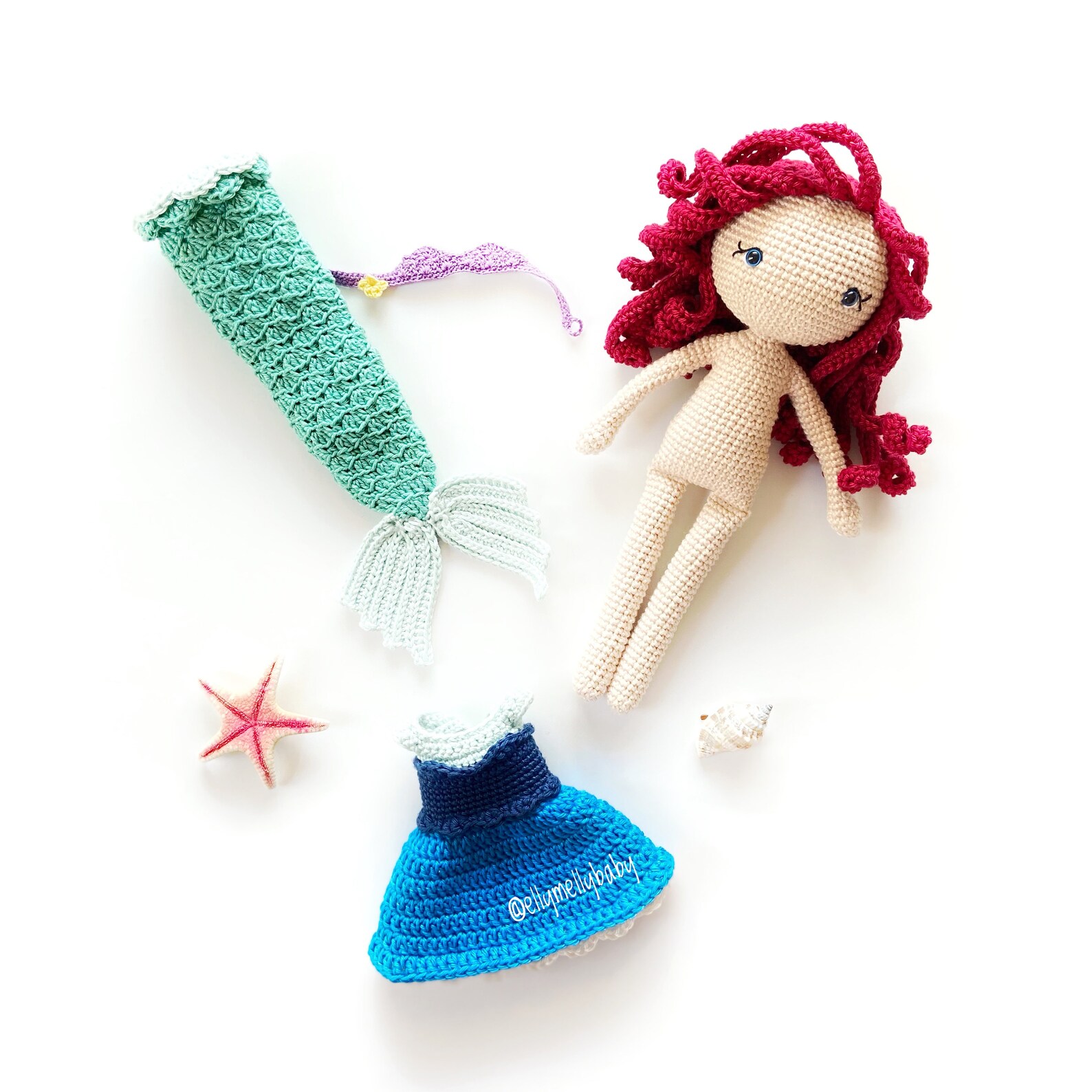 My Little Mermaid Doll Crochet Pattern Mermaid Doll With | Etsy