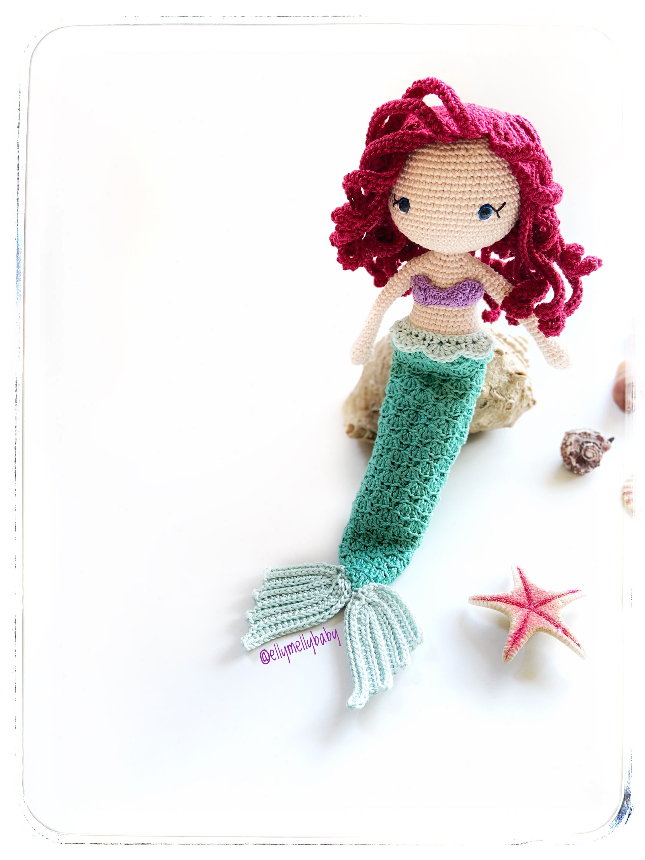My Little Mermaid Doll Crochet Pattern Mermaid Doll With | Etsy