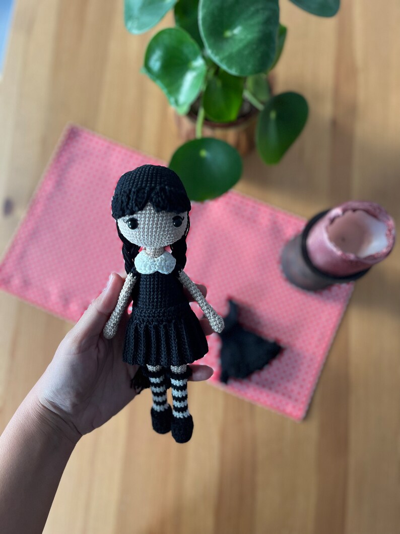 My Wednesday Doll Crochet Pattern Amigurumi Doll Pattern - Etsy