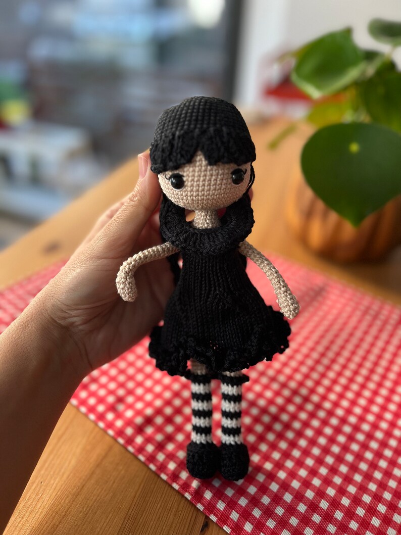 My Wednesday Doll Crochet Pattern Amigurumi Doll Pattern - Etsy
