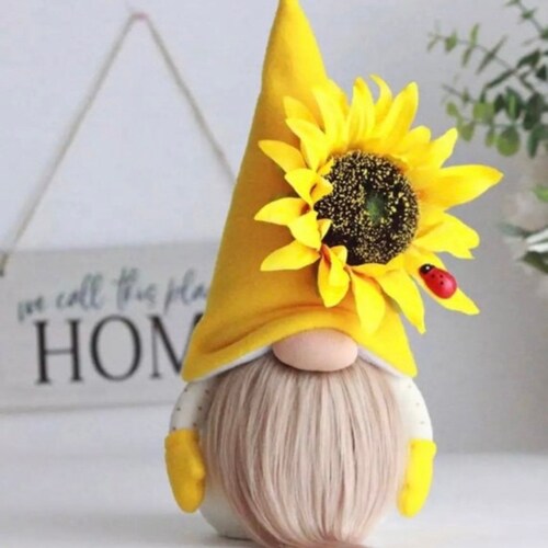 Sunflower Gnome Gnome Spring Gnome Home Decor Girl - Etsy