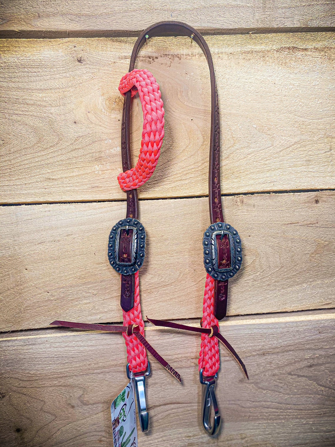 Custom Horse Headstalls With Barb Wire Tooled Crowns - Etsy