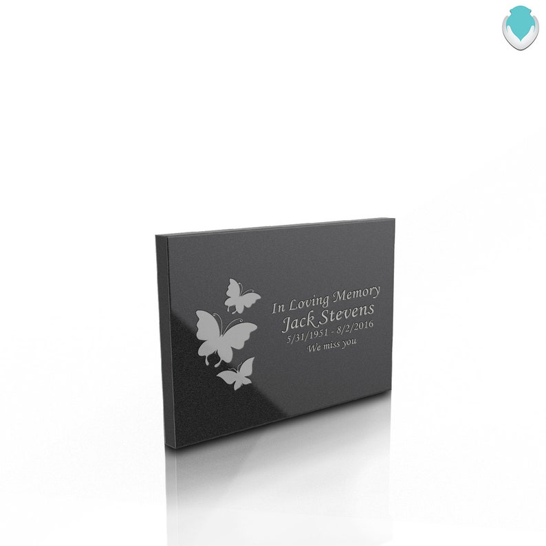 Custom Engraved Granite Plaque With Butterfly Artwork - Etsy
