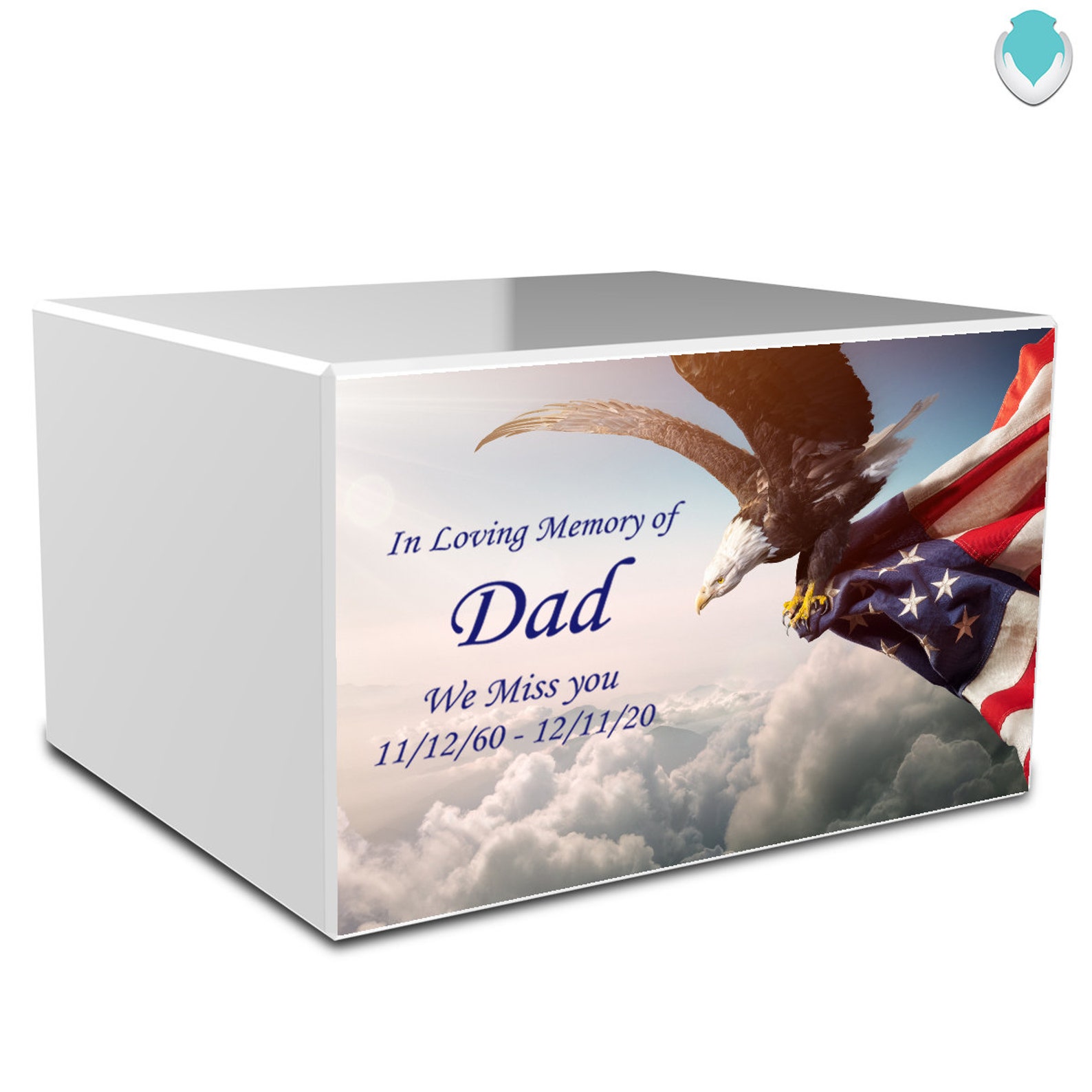 Custom Printed Heritage Adult Cremation Urn Memorial Box for - Etsy