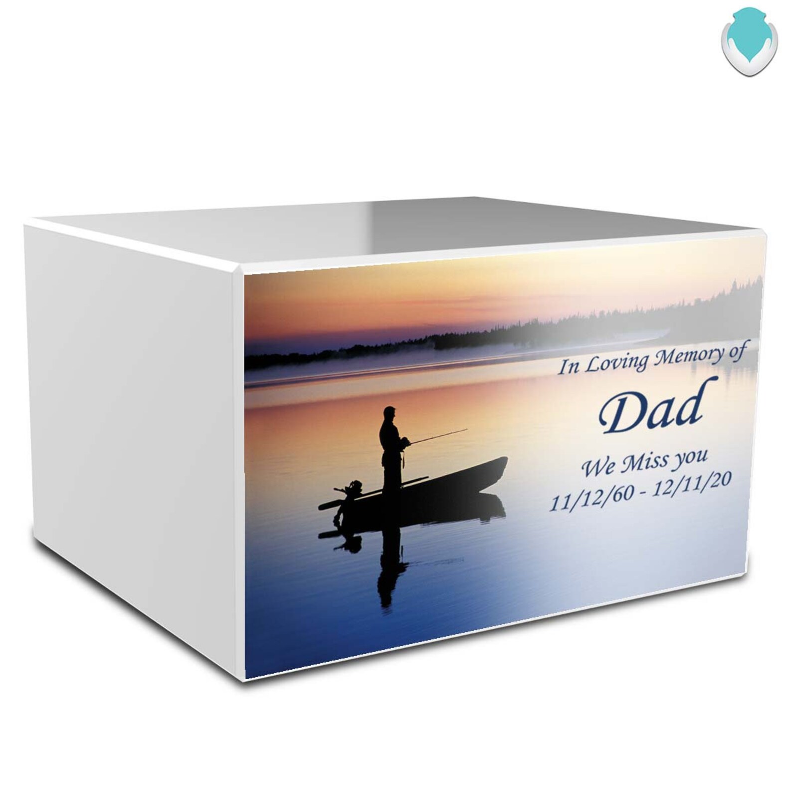 Custom Printed Heritage Adult Cremation Urn Memorial Box for Ashes - Etsy