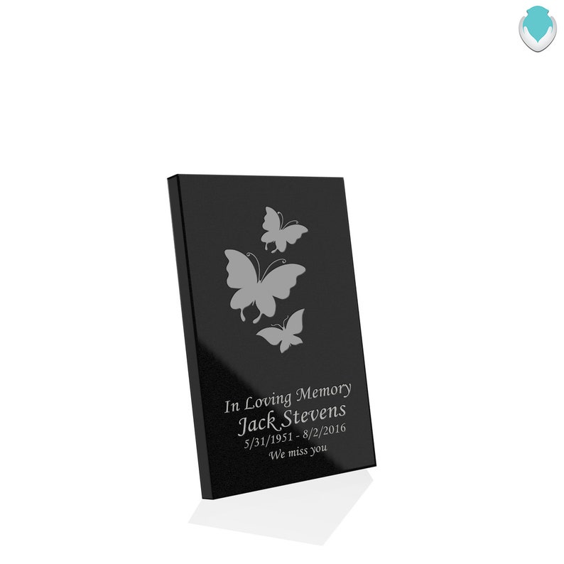 Custom Engraved Granite Plaque With Butterfly Artwork - Etsy