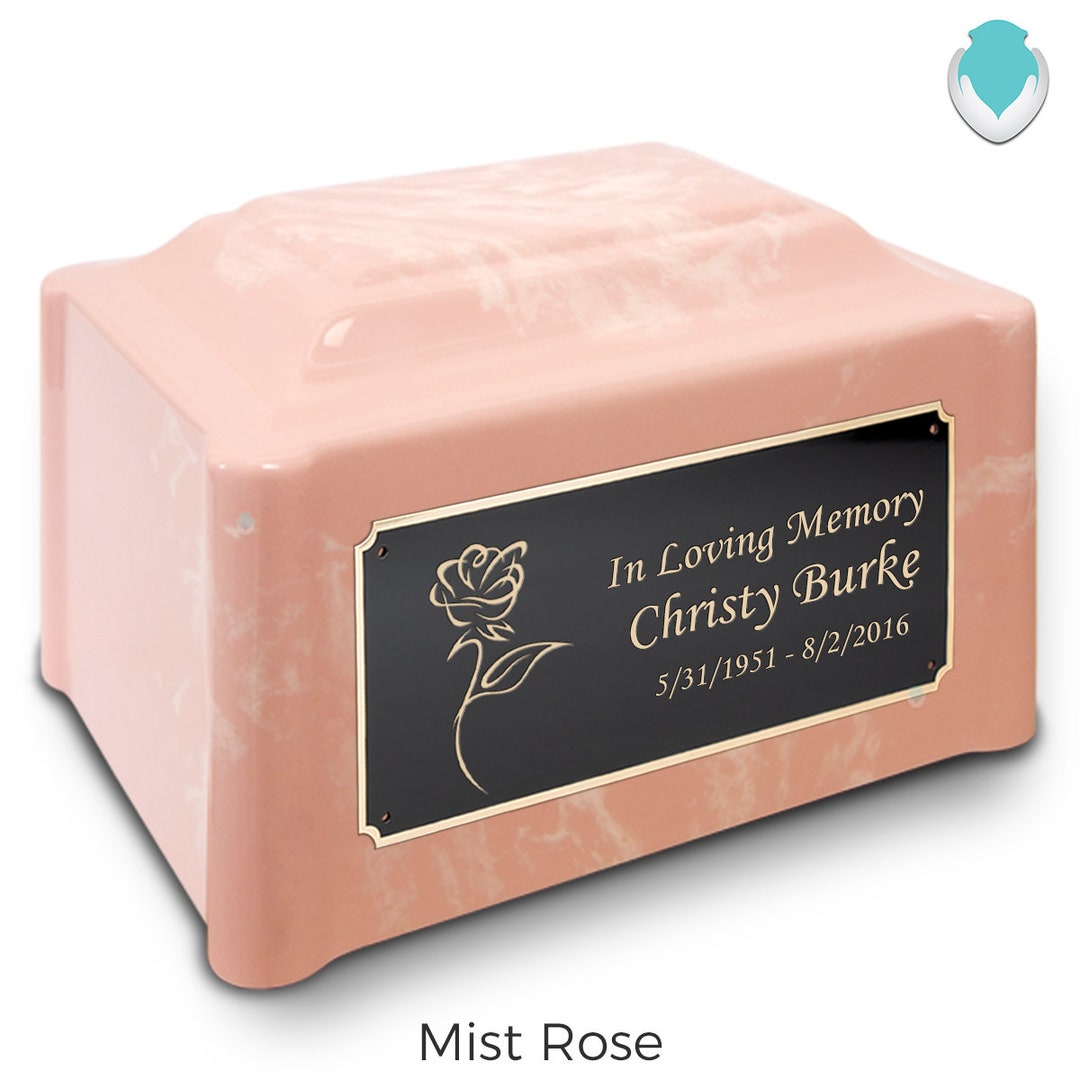 Adult Devotion Rose Custom Engraved Cultured Marble Cremation Urn - Etsy