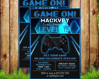 Gaming invitation | Etsy