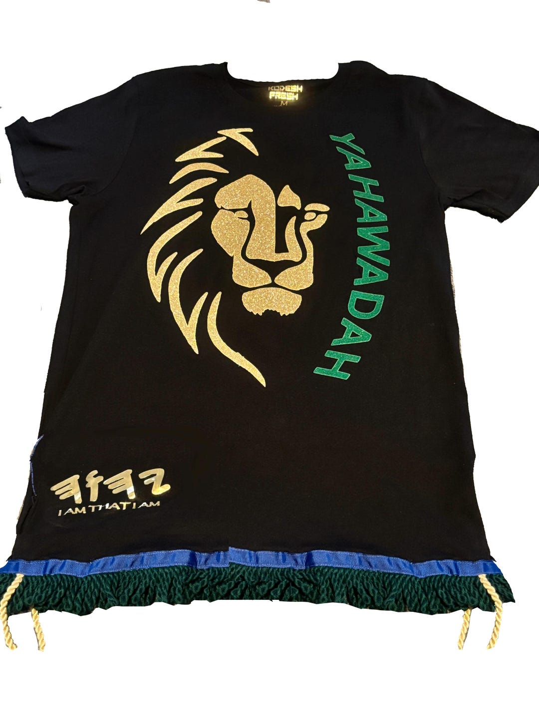 Kodesh Fresh Yahawadah Gold Lion Hebrew Israelite Fringed T-shirt - Etsy