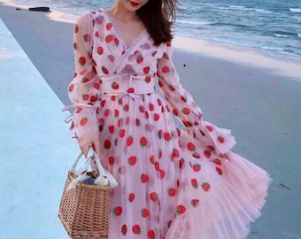 Strawberry dress | Etsy