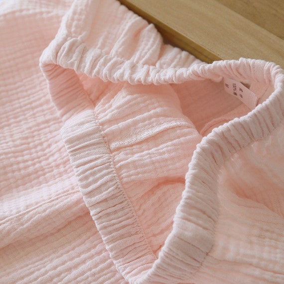 100% Cotton Crepe Yarn Embroidery Flower Floral Short… - Gem