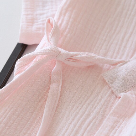 100% Cotton Crepe Yarn Embroidery Flower Floral Short… - Gem