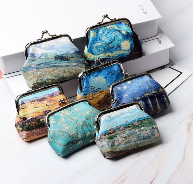 Van Gogh Coin Purse With Clasp Women Painting Coin Purse - Etsy