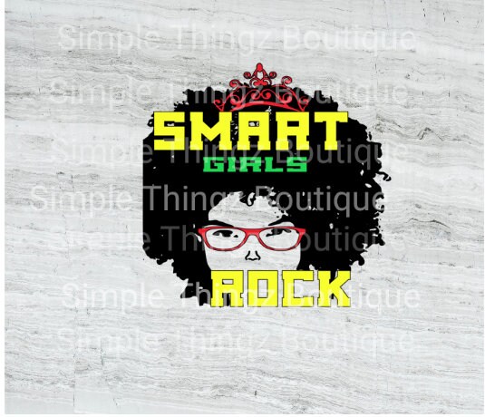 Smart Girls Rock SVG - Etsy