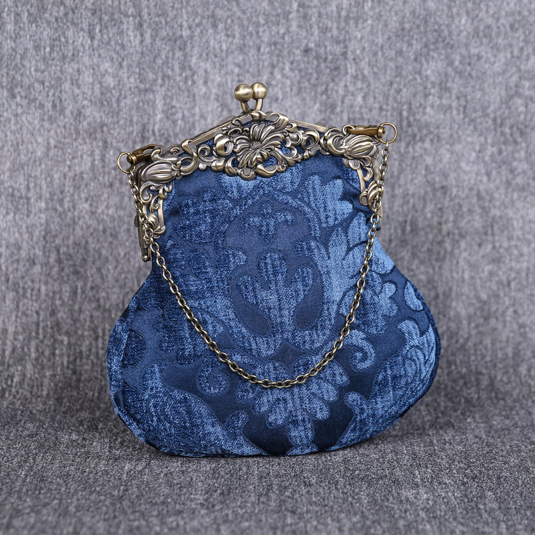 Chatelaine Purse Victorian Crossbody Evening Bag Carpet Bag Vintage ...