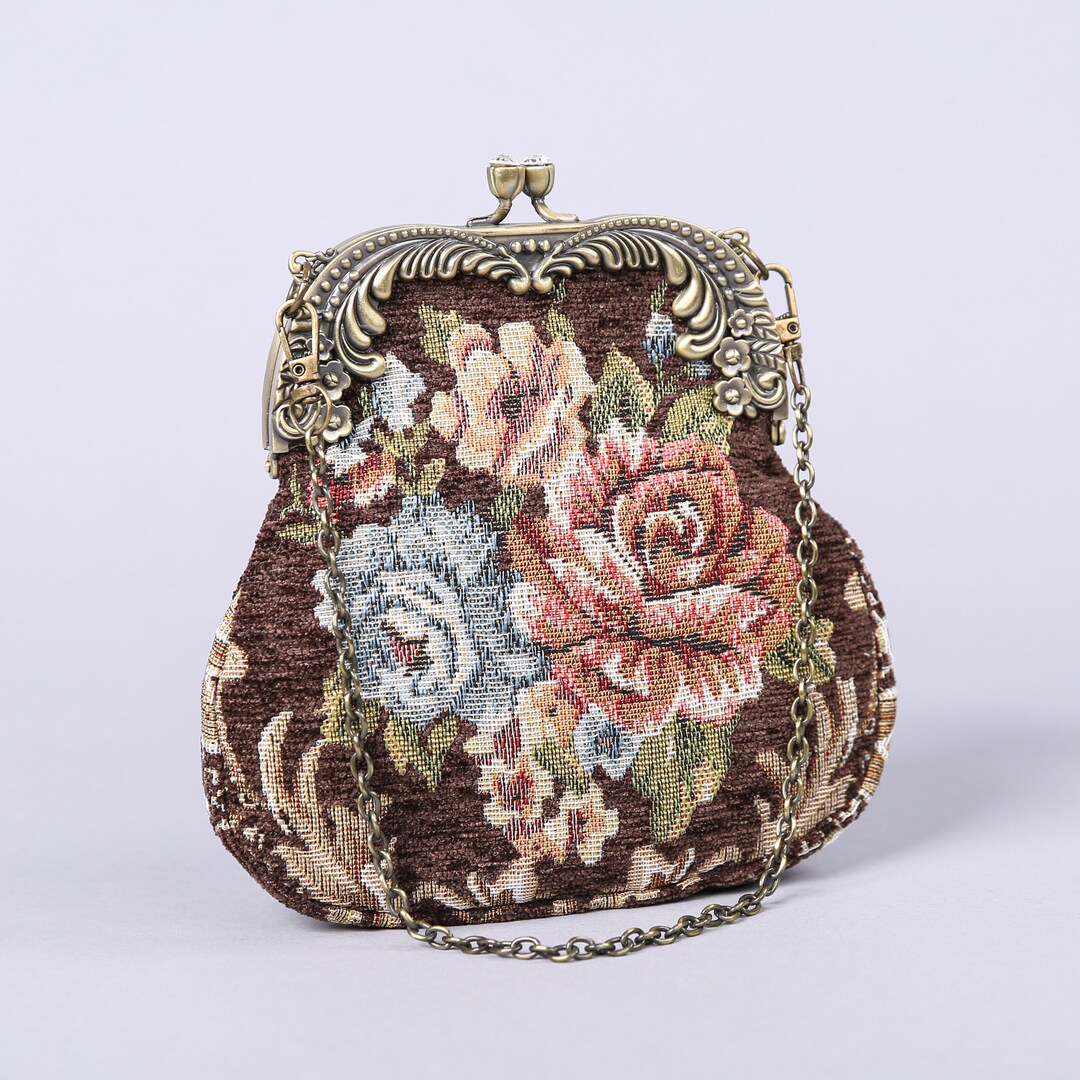 Chatelaine Purse Victorian Evening Bag Mary Poppins Carpet Bag - Etsy