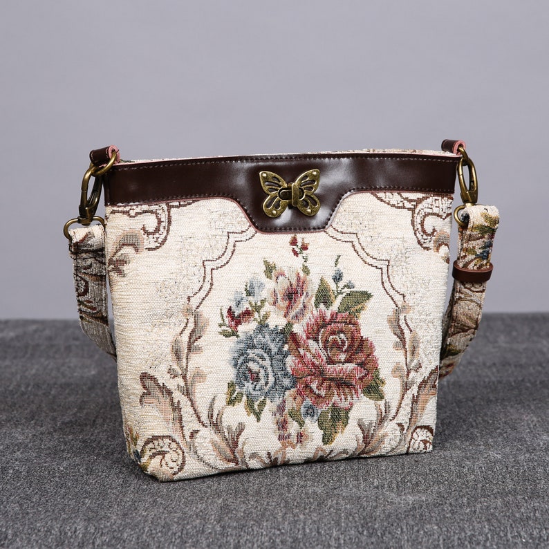 Personalized Vintage Carpet Cross Body Leather Purse Shoulder | Etsy